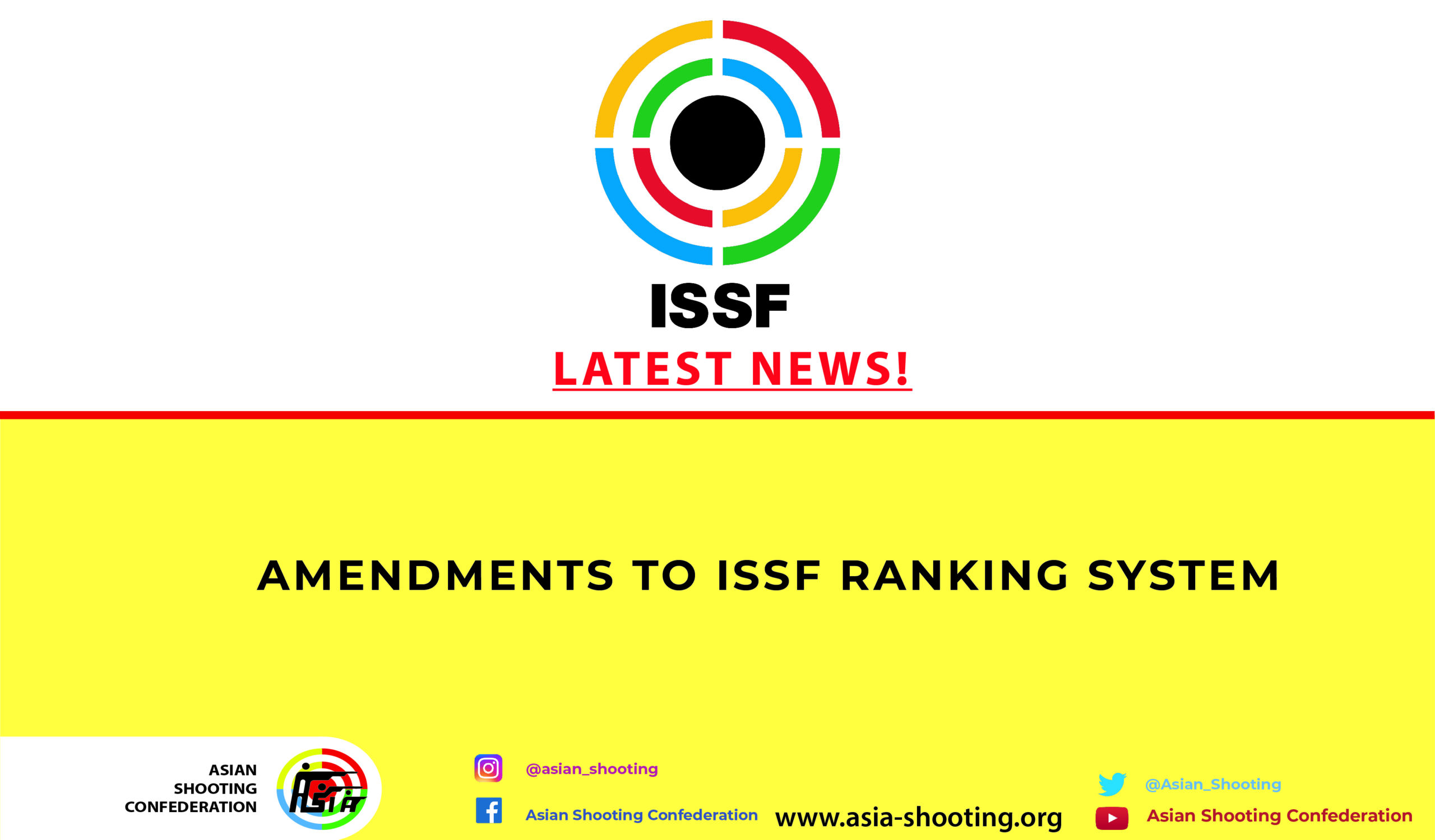 AMENDMENTS TO ISSF RANKING SYSTEM - Asian Shooting Confederation