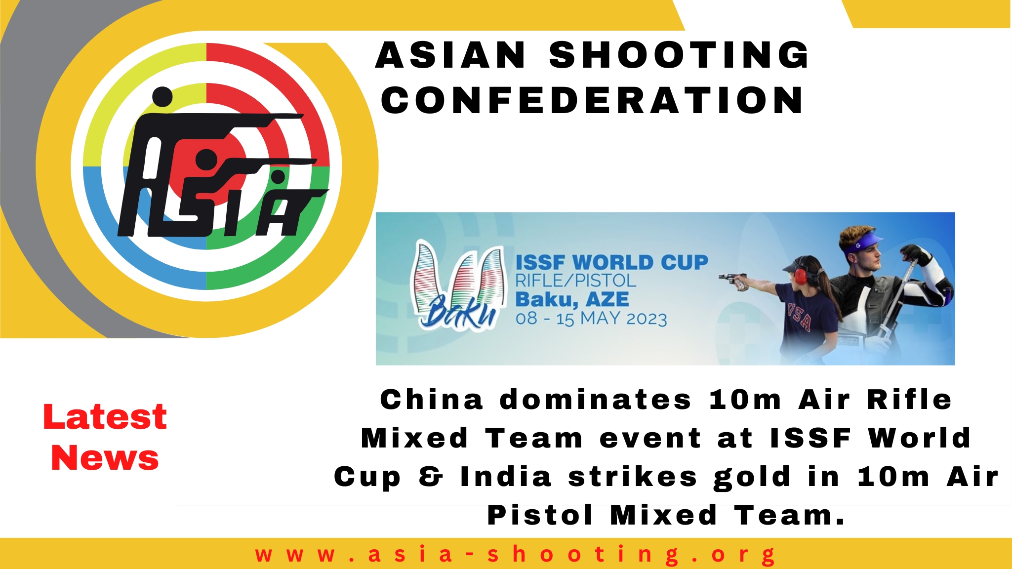 China dominates 10m Air Rifle Mixed Team event at ISSF World Cup ...