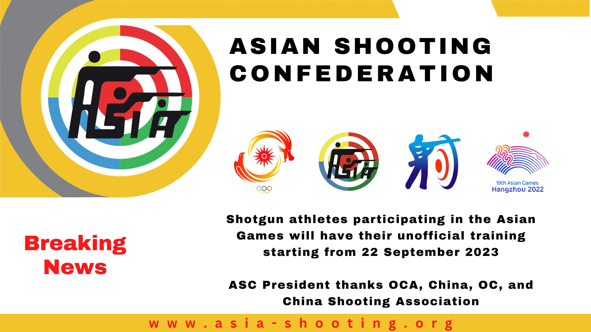 Shotgun athletes participating in the Asian Games will have their ...
