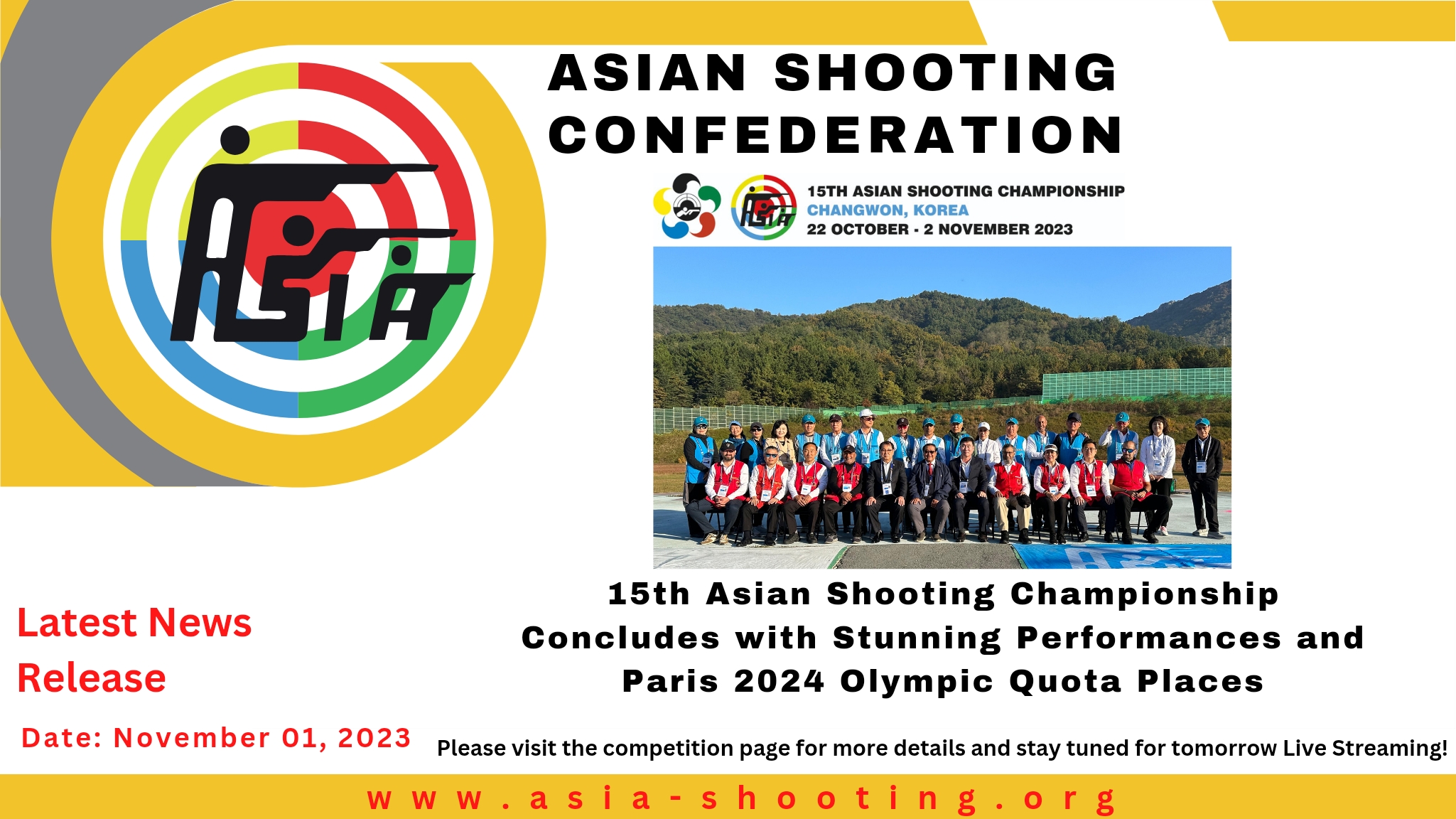 15th Asian Shooting Championship Concludes with Stunning Performances ...