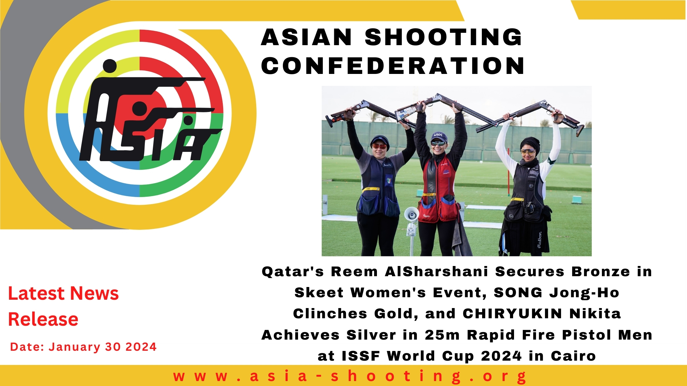 Qatar's Reem AlSharshani Secures Bronze in Skeet Women's Event, SONG ...