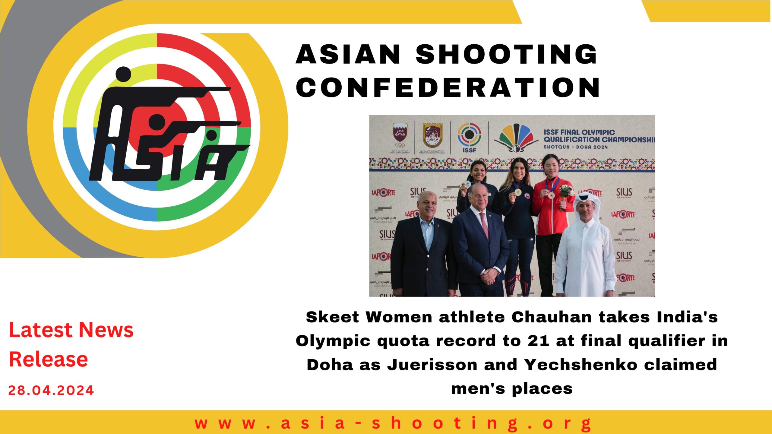 Skeet Women athlete Chauhan takes India's Olympic quota record to 21 at ...
