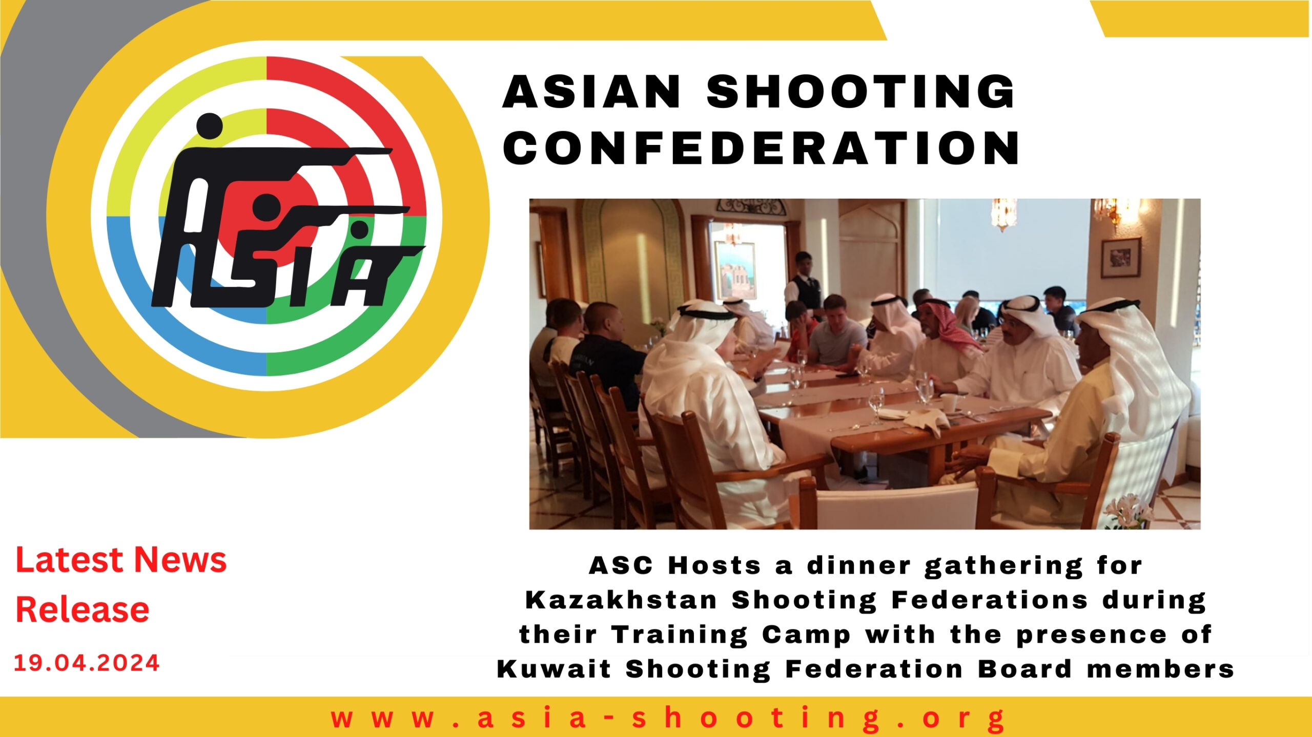 ASC Hosts a dinner gathering for Kazakhstan Shooting Federations during their Training Camp with ...