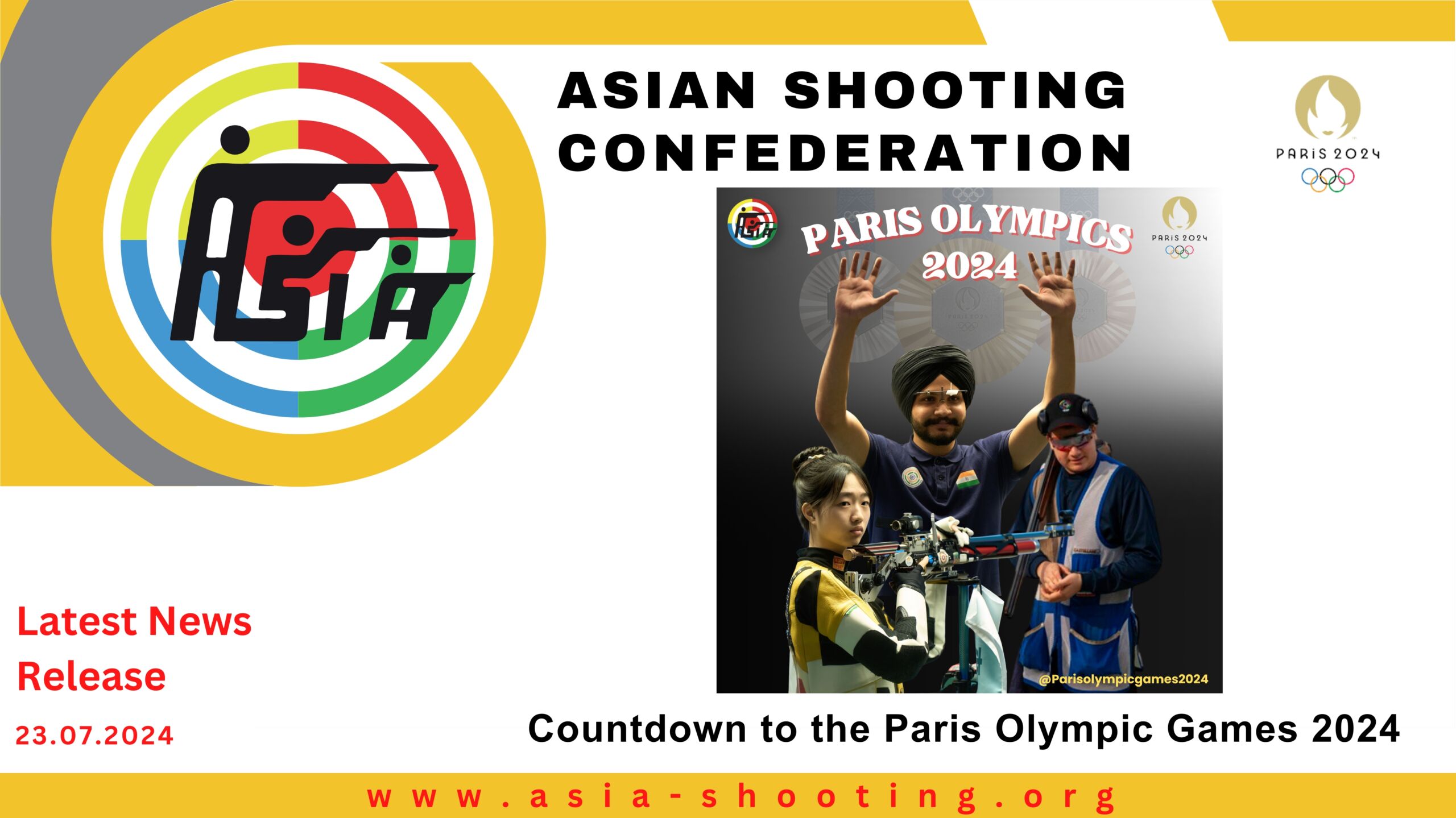 Countdown to the Paris Olympic Games 2024 - Asian Shooting Confederation