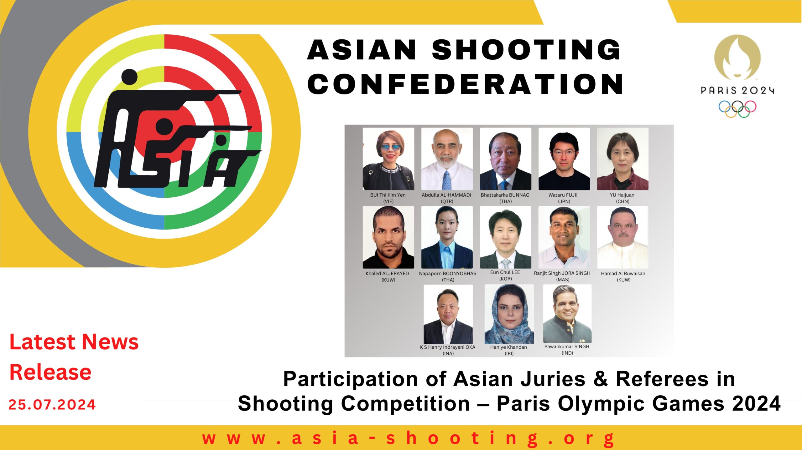 Participation of Asian Juries & Referees in Shooting Competition ...