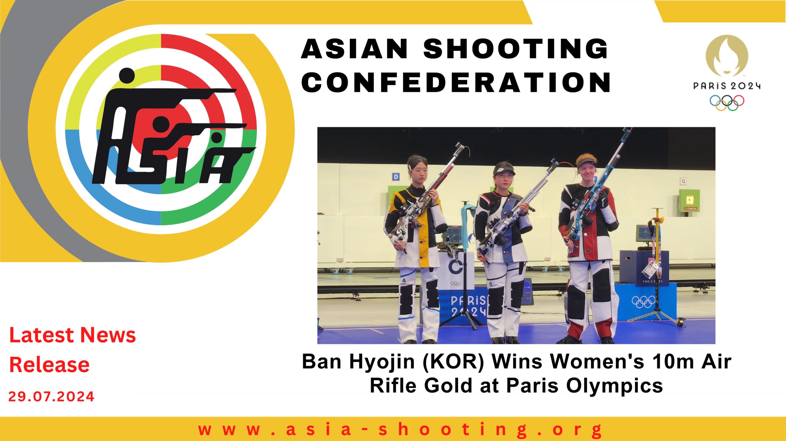 Ban Hyojin (KOR) Wins Women's 10m Air Rifle Gold at Paris Olympics ...