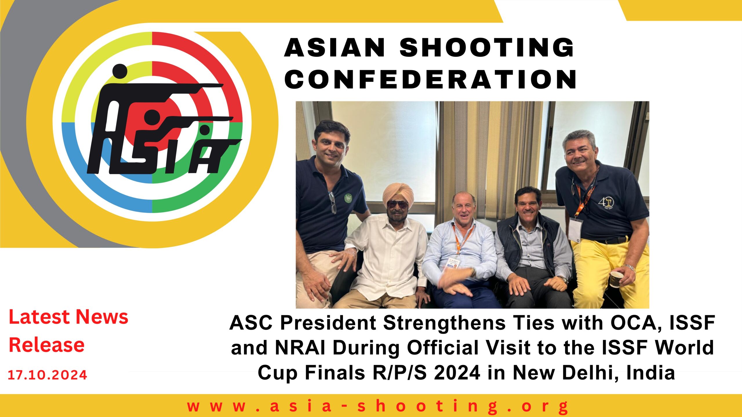 ASC President Strengthens Ties with OCA, ISSF and NRAI During the Visit ...