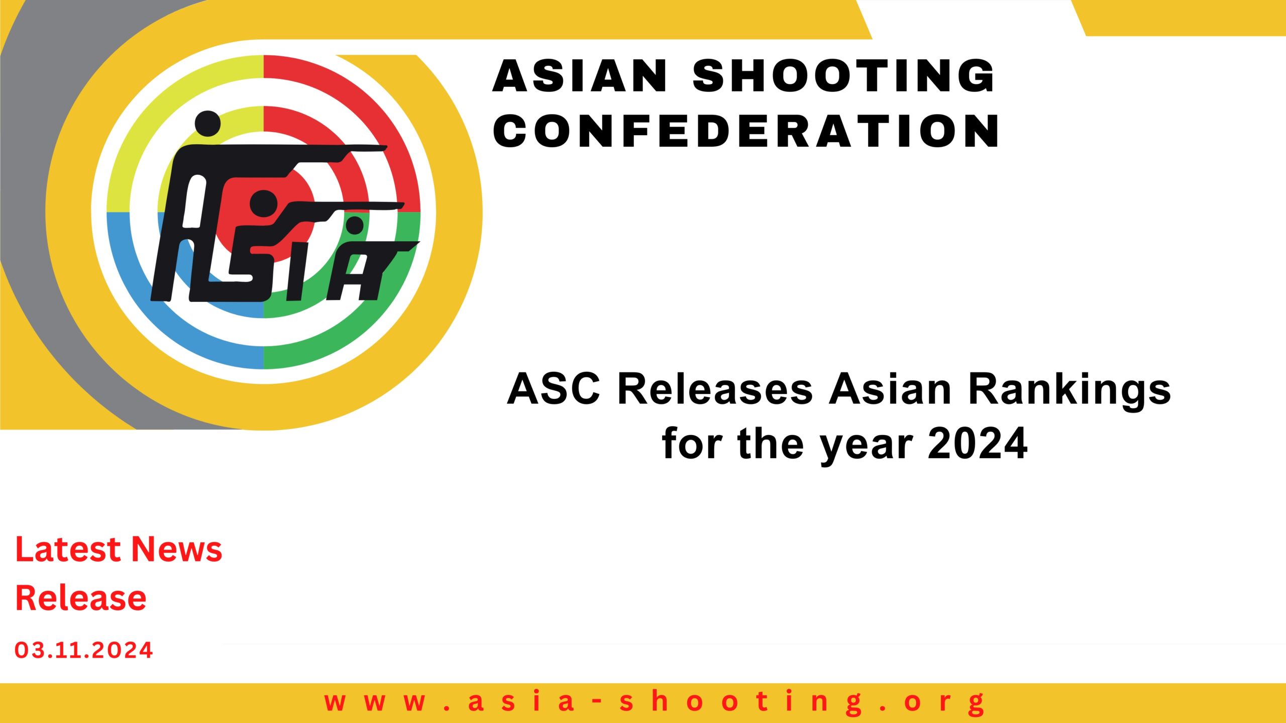 ASC Releases Asian Rankings for the year 2024 - Asian Shooting Confederation