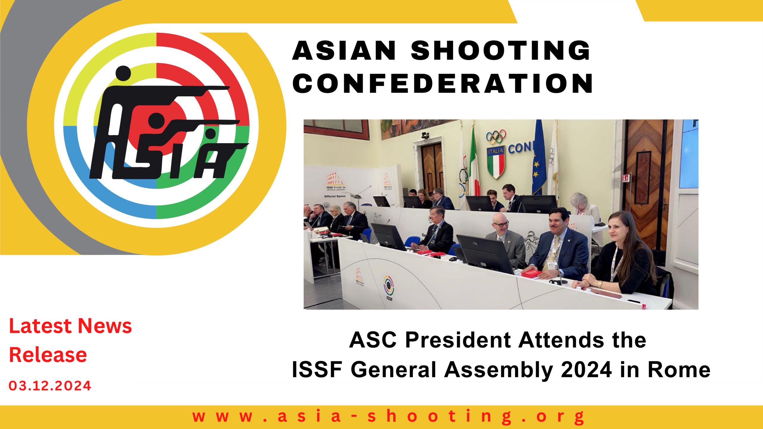 ASC President Attends the ISSF General Assembly 2024 in Rome - Asian Shooting Confederation