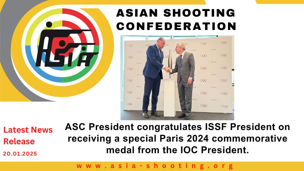 ASC President congratulates ISSF President on receiving a special Paris ...