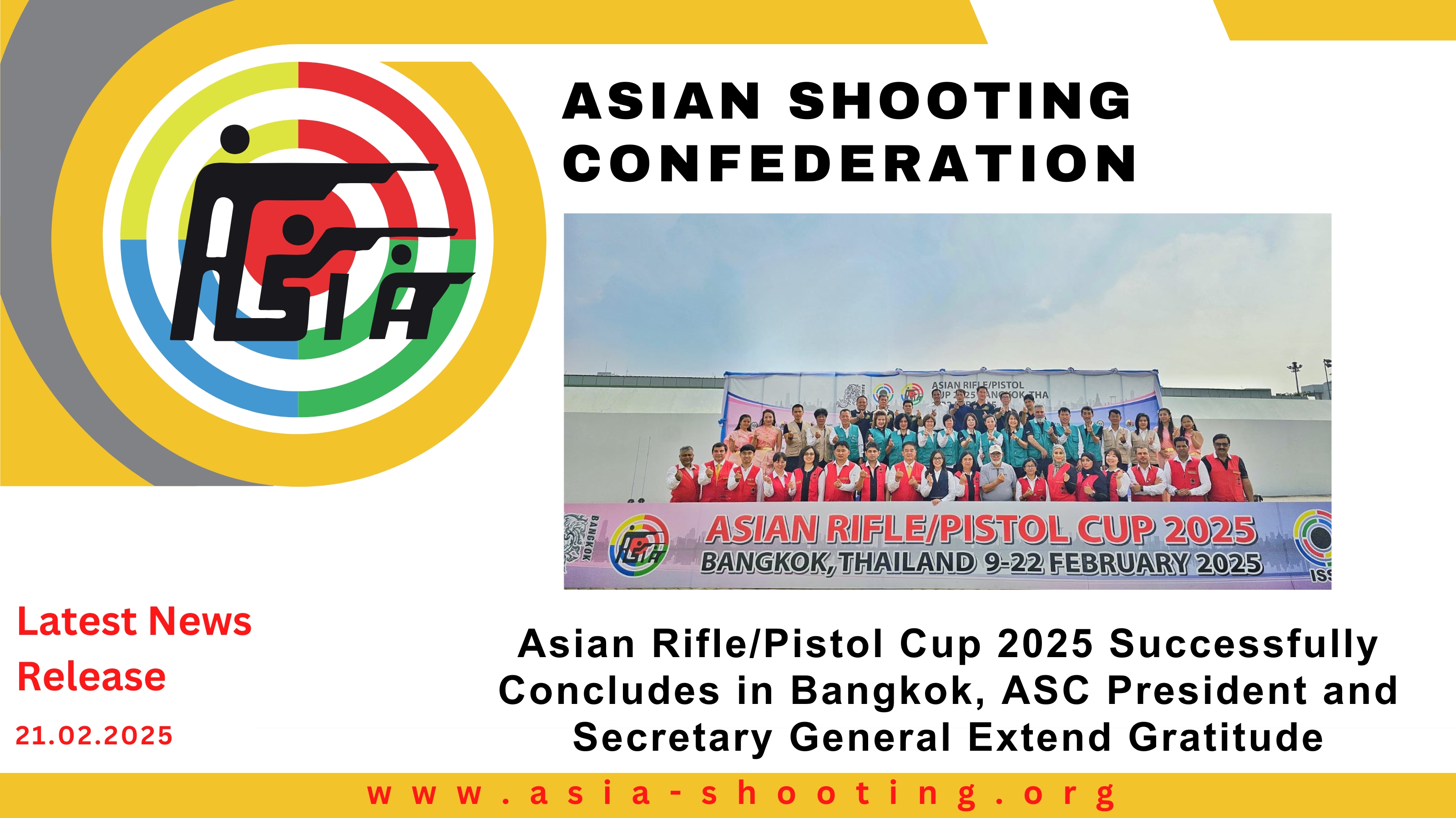 Asian Rifle/Pistol Cup 2025 Successfully Concludes in Bangkok, ASC ...