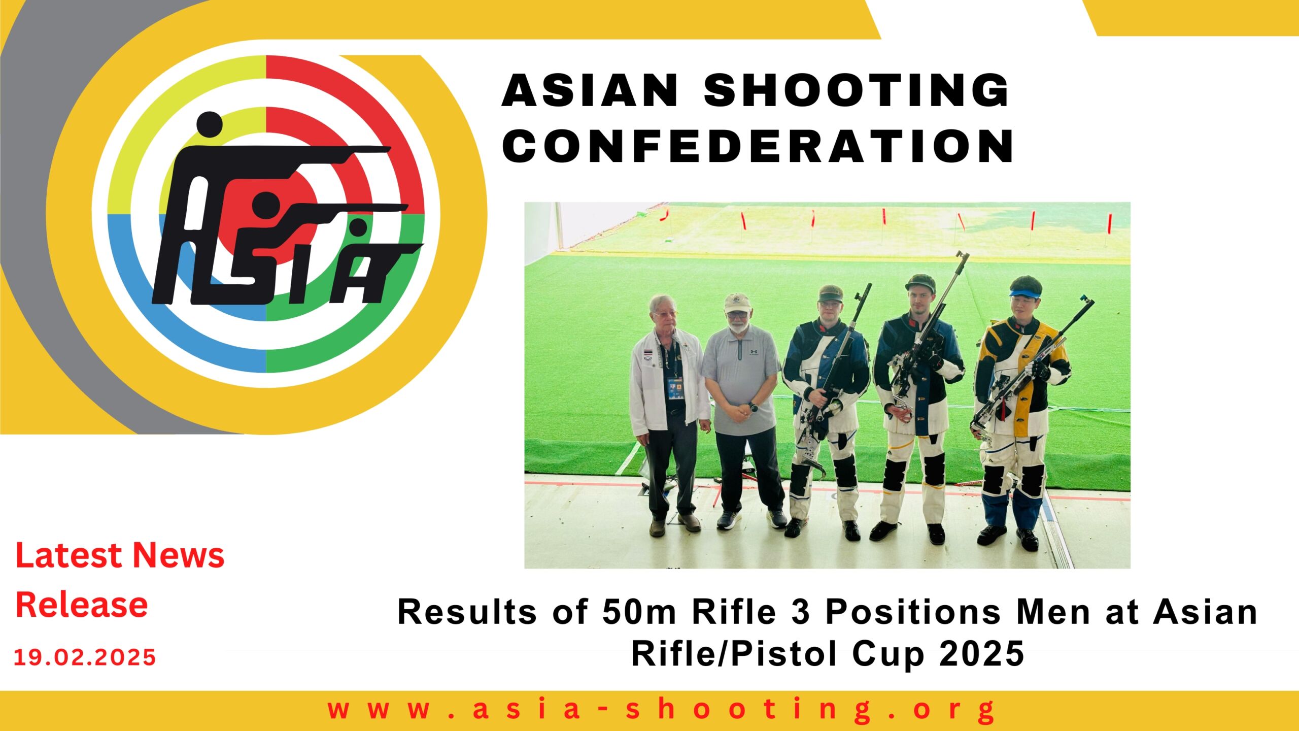 Results of 50m Rifle 3 Positions Men at Asian Rifle/Pistol Cup 2025 ...