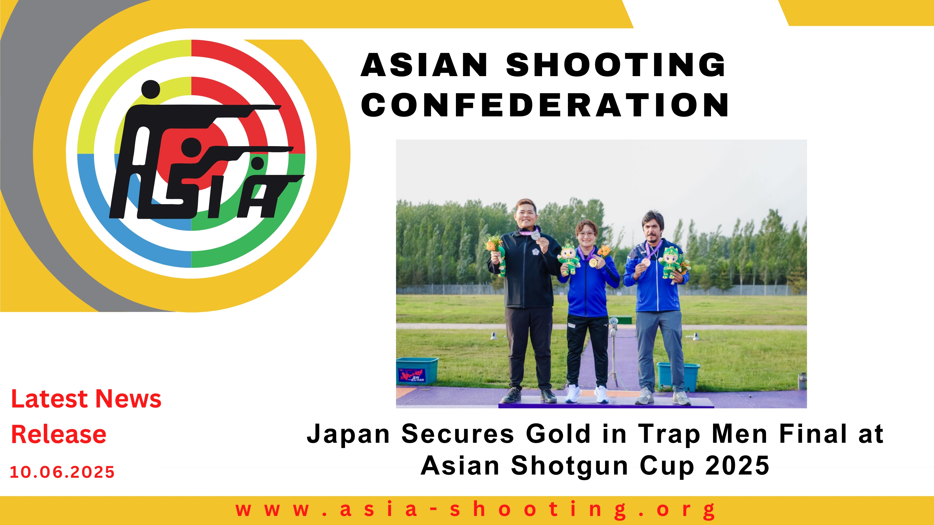 Japan Secures Gold in Trap Men Final at Asian Shotgun Cup 2025 - Asian Shooting Confederation