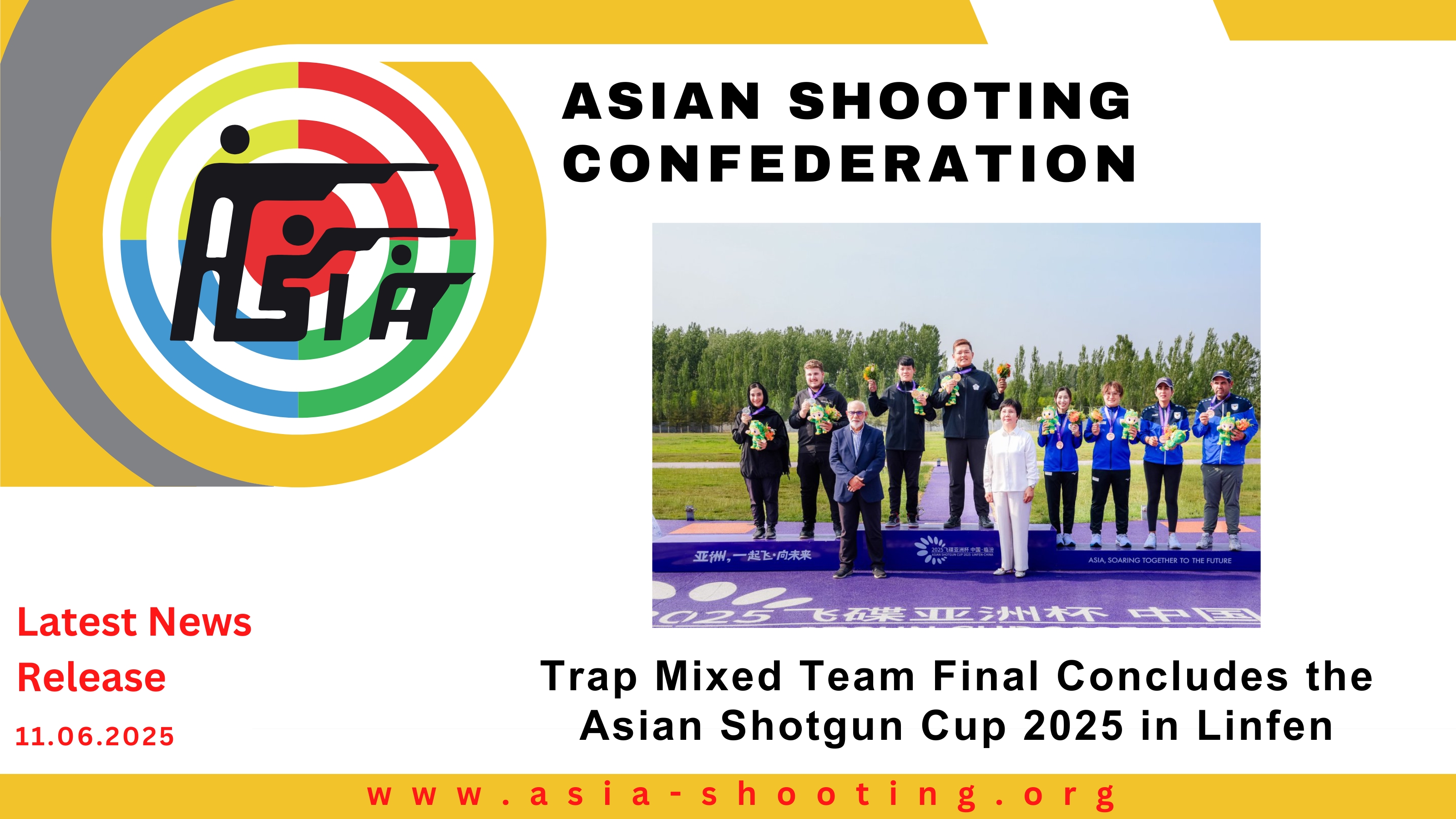 Trap Mixed Team Final Concludes the Asian Shotgun Cup 2025 in Linfen ...