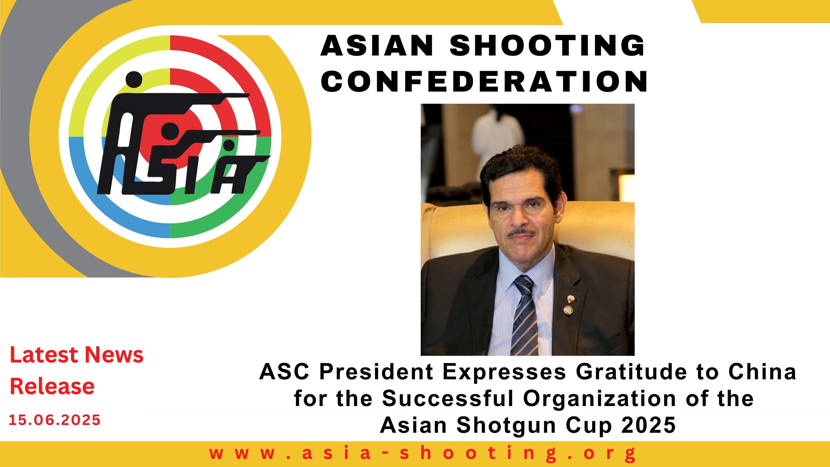 ASC President Expresses Gratitude to China for the Successful ...