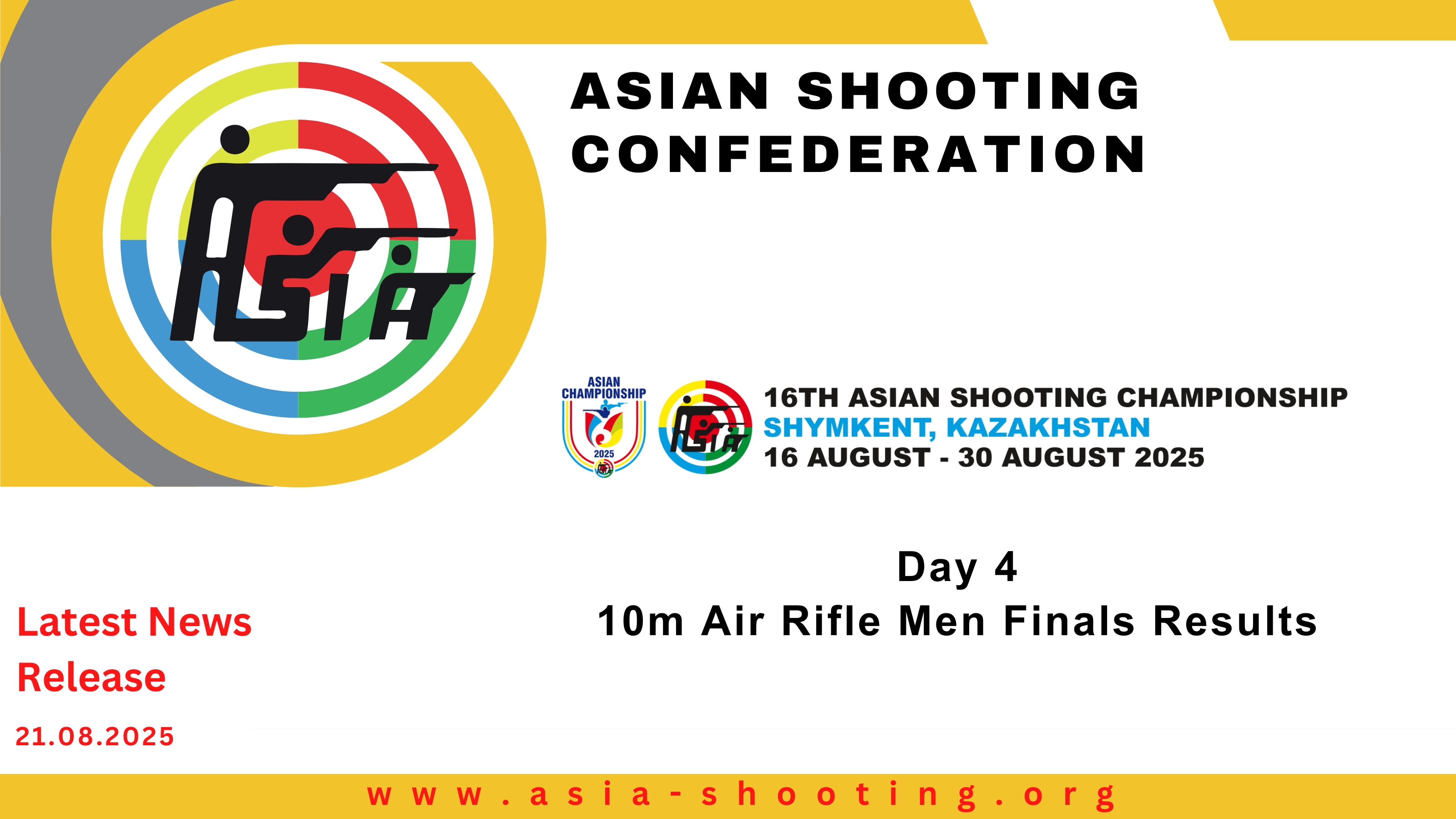 Day 4 – 10m Air Rifle Men Finals Results | 16th Asian Shooting ...