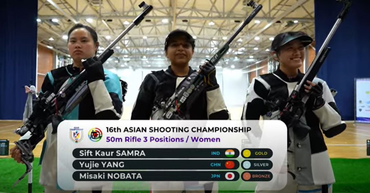Day 8 – 50m Rifle 3 Positions Women Final Results | 16th Asian Shooting ...
