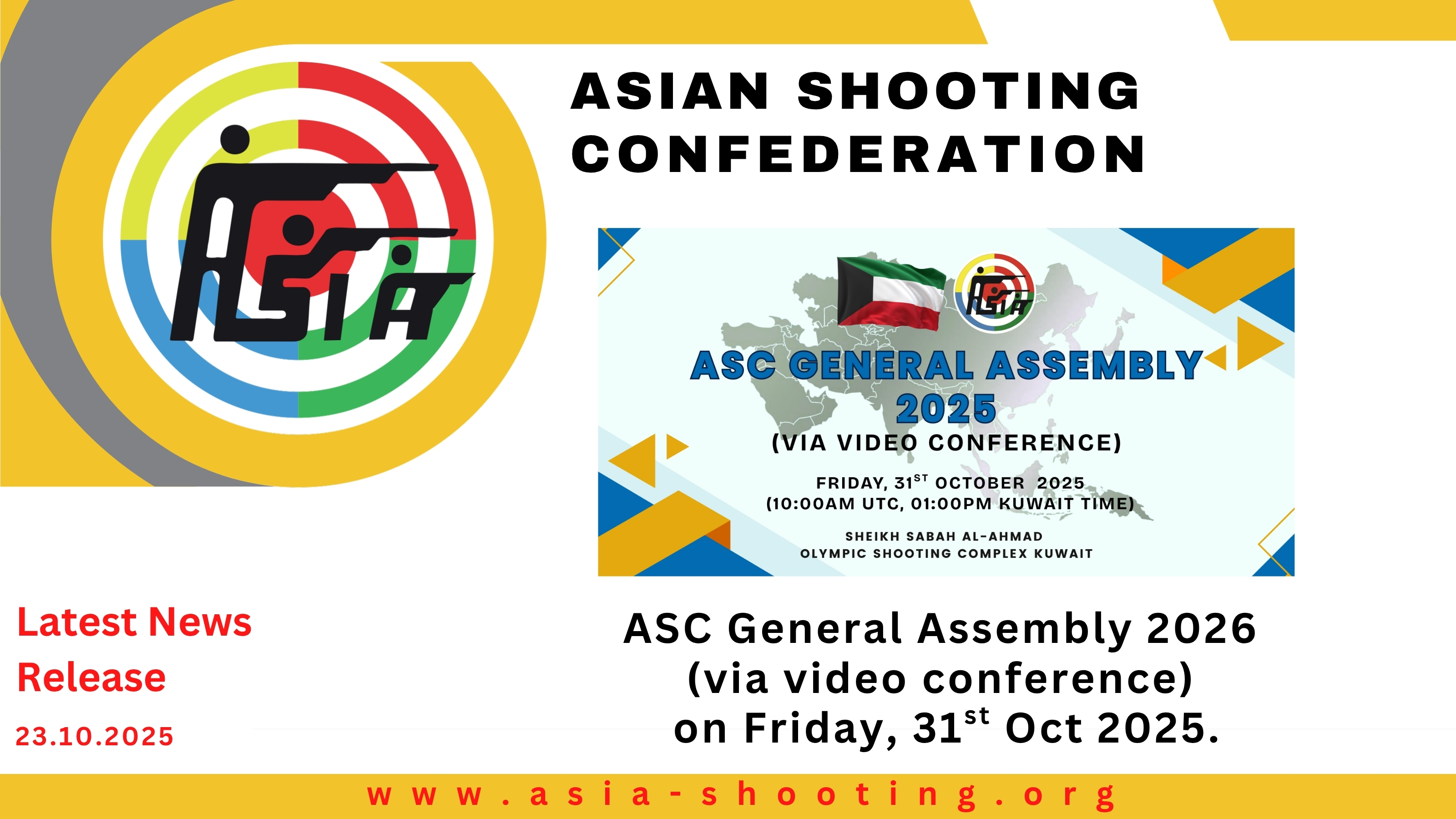 ASC General Assembly 2026 (via video conference) on Friday, 31st Oct ...