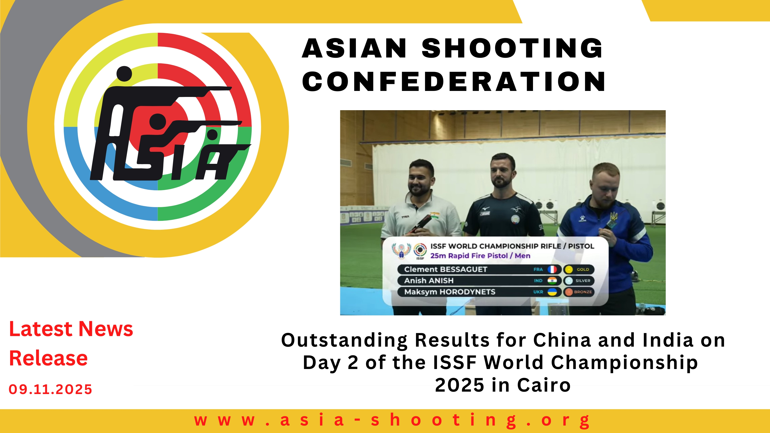 Outstanding Results for China and India on Day 2 of the ISSF World ...