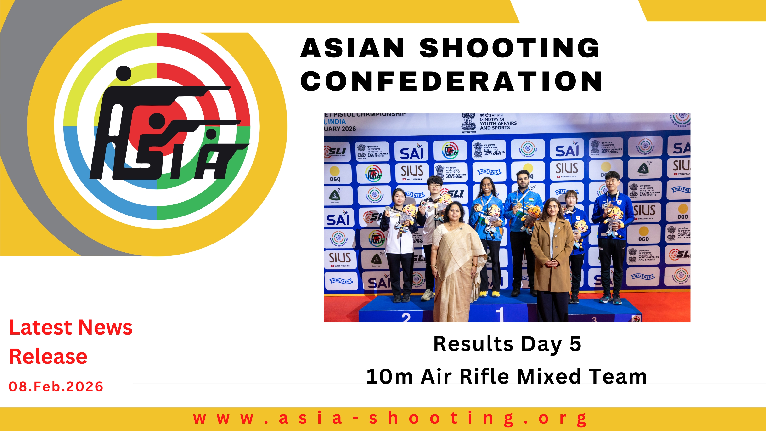 Day 5 Results - 10m Air Rifle Mixed Team Finals at Asian Rifle/Pistol ...